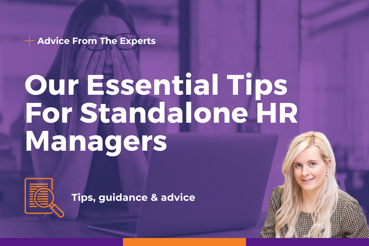 Advice From The Experts: Our Essential Tips For Standalone HR Managers ...
